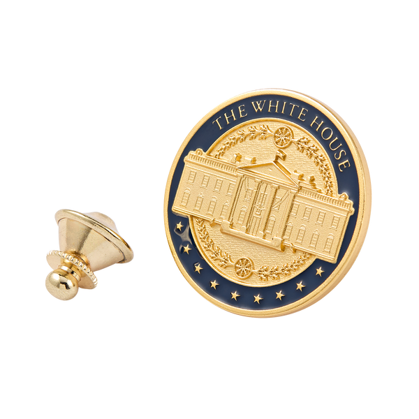 White House Navy and Gold Lapel Pin – White House Historical Association