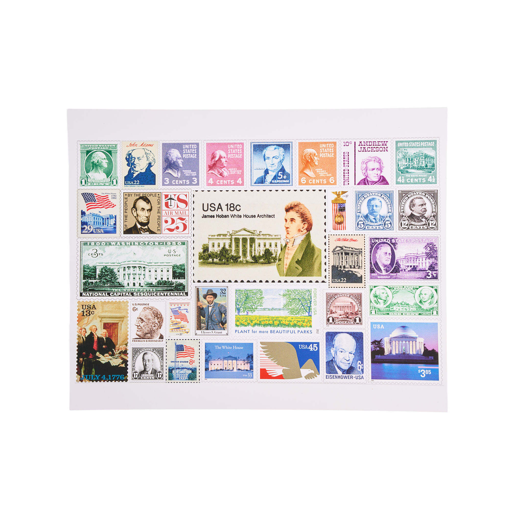 USPS Stamp Collage Mini Poster – White House Historical Association