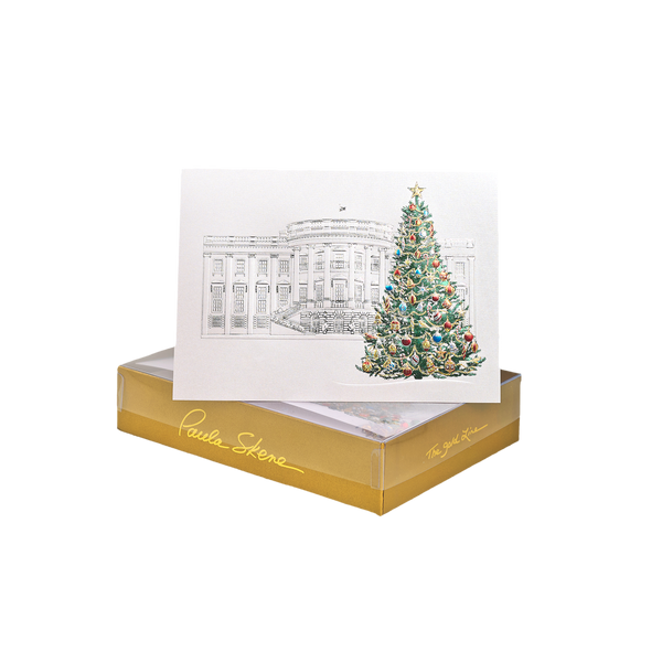 Embossed White House with Foil Print Tree Card Set – White House ...