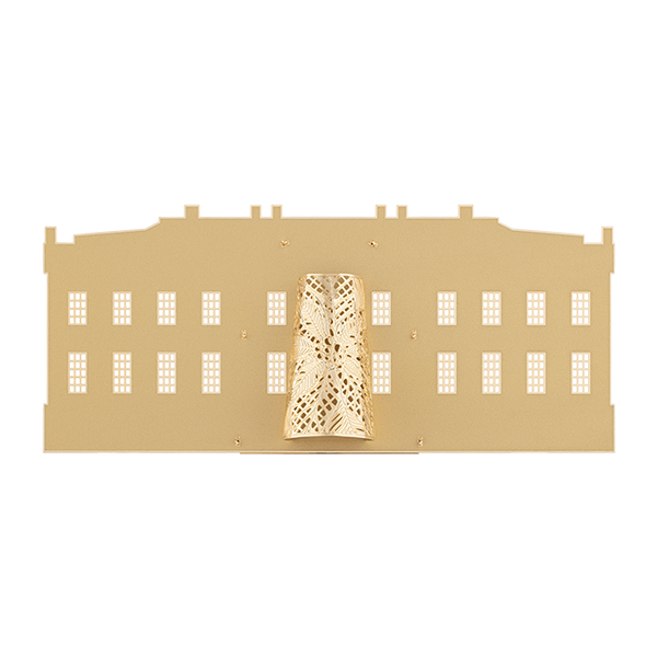 Etched Brass White House Tree Topper with 24K Gold – White House ...